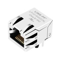 China LPJG16402CNL 100/1000 Base-T Tab Up Without Led 1 Port 10P8C RJ45 Connector with Magnetics for sale