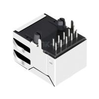 China LPJG16402CNL 100/1000 Base-T Tab Up Without Led 1 Port 10P8C RJ45 Connector with Magnetics for sale