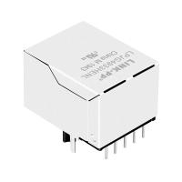 China LPJG4933HENL 100/1000 Base-T Tab Down Green/Yellow Led Single Port Cat5e RJ45 Female PCB Connector for sale