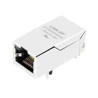 China LPJK6064BHNL 100/1000 Base-T Tab Up Green/Yellow Led Single Port POE+ RJ45 Female Connector for sale