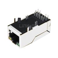 China LPJK6064BHNL 100/1000 Base-T Tab Up Green/Yellow Led Single Port POE+ RJ45 Female Connector for sale