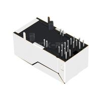 China LPJK6064BHNL 100/1000 Base-T Tab Up Green/Yellow Led Single Port POE+ RJ45 Female Connector for sale