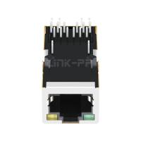 China LPJK6064BHNL 100/1000 Base-T Tab Up Green/Yellow Led Single Port POE+ RJ45 Female Connector for sale