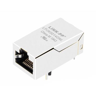 China LPJK0014DNL 100/1000 Base-T Tab Up Without Led 1x1 Port Ethernet RJ45 Connector for sale