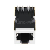 China LPJK0014DNL 100/1000 Base-T Tab Up Without Led 1x1 Port Ethernet RJ45 Connector for sale