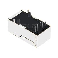 China LPJK0014DNL 100/1000 Base-T Tab Up Without Led 1x1 Port Ethernet RJ45 Connector for sale