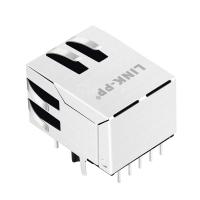 China LPJG0843GFNL 100/1000 Base-T Tab Down Green/Green Led 1 Port Ethernet RJ45 Magnetic Jack for sale