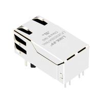 China LPJK0036A78NL 100/1000 Base-T Tab Up Yellow/Green Led 1x1 Port RJ45 Connector Module for sale