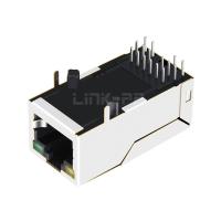 China LPJK0036A78NL 100/1000 Base-T Tab Up Yellow/Green Led 1x1 Port RJ45 Connector Module for sale
