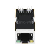 China LPJK0036A78NL 100/1000 Base-T Tab Up Yellow/Green Led 1x1 Port RJ45 Connector Module for sale