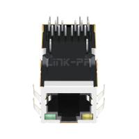 China LPJK2004AGNL 1000 Base-T Tab Up Yellow/Green Led Single Port POE+ Industrial Ethernet RJ45 Connector for sale