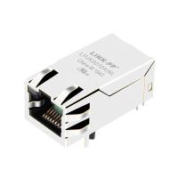 China LPJK0072AINL 100/1000 Base-T Tab Up Green&Yellow/Green Led 1x1 Port Ethernet RJ-45Connector for sale