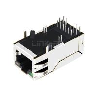 China LPJK0072AINL 100/1000 Base-T Tab Up Green&Yellow/Green Led 1x1 Port Ethernet RJ-45Connector for sale