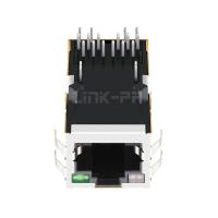 China LPJK0072AINL 100/1000 Base-T Tab Up Green&Yellow/Green Led 1x1 Port Ethernet RJ-45Connector for sale