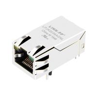 China LPJK0036AGNL 100/1000 Base-T Tab Up Yellow/Green Led 1x1 Port RJ45 Module Jack for sale