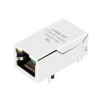 China LPJK4071BGNL 100/1000 Base-T Tab Up Yellow/Green Led 1x1 Port Length 32.5mm RJ45 Connector for sale