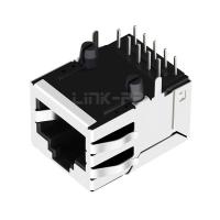 China LPJG16314CNL 100/1000 Base-T Tab Up Without Led Single Port 10 Pin RJ45 Jack with Magnetics for sale