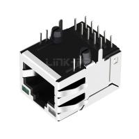 China LPJG16452A24NL 100/1000 Base-T Tab Up Green&Orange/Green Leds 1x1 Port RJ45 Network Connector for sale