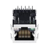 China LPJG0803A102NL 100/1000 Base-T Tab Down Green/Green&Yellow Led Single Port RJ45 Magnetic Connector for sale