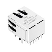 China LPJG0803A102NL 100/1000 Base-T Tab Down Green/Green&Yellow Led Single Port RJ45 Magnetic Connector for sale