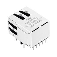 China LPJG0863GENL 1000 Base-T Integrated Magnetics RJ45 Jack Single Port Tab Down Green/Yellow Led for sale