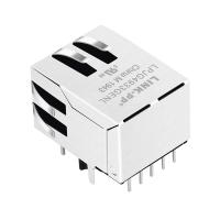 China LPJG4933GENL 100/1000 Base-T Tab Down Green/Yellow Led Single Port Cat5e RJ45 Connection for sale