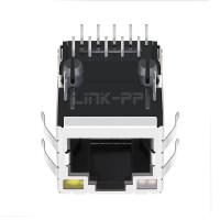 China LPJG16402A37NL 100/1000 Base-T Tab UP Green&Orange/Yellow Led 1 Port RJ45 Jack for sale