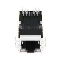 China LPJK0071A55NL 1000 Base-T RJ45 Magnetic Connector 1x1 Port Length 32.5mm Tab Up With Led for sale