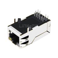 China Belfuse 0826-1X1T-M1-F Compatible LINK-PP LPJK2065AONL 100/1000 Base-T Tab Up Single Port POE RJ45 Magjack Orange&Green/Yellow Led for sale