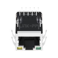 China 46F-1301EGYD2NL Compatible LINK-PP 1000 Base-T Single Port Magnetic RJ45 Connector Tab Up Green/Yellow Led for sale