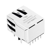 China LPJG4803GENL 1000 Base-T Single Port Magnetic RJ45 Connector Tab Down Green/Yellow Led for sale