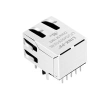 China LPJG4926GENL 1000 Base-T Single Port POE+ RJ45 Female Connector Tab Down Green/Yellow Led for sale