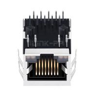 China LPJG0806G4NL 10/100/1000 Base-T RJ45 Jack Female Connector Tab Down Yellow&Green/Yellow&Green LED for sale