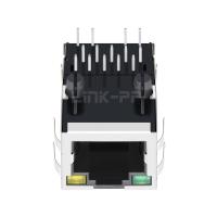 China LPJG17420AHNL 1000 Base-T Tab Up Green/Yellow Led Single Port RJ45 Female Connector for sale