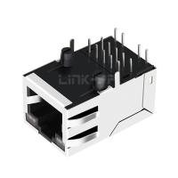China LPJG17333-1A47NL 1000 Base-T Magnetic RJ45 Connector Tab Up With Yellow&Green/Yellow&Green Led for sale