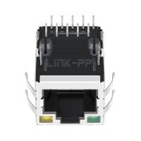 China LPJG16302AENL 100/1000 Base-T Single Port RJ45 Magnetic Jack Tab UP Green/Yellow Led for sale