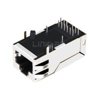 China LPJK1046CNL 1000 Base-T Single Port RJ45 PoE Gigabit Magnetics Jack Tab Up Without Led for sale