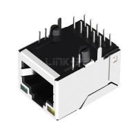 China LPJM16438BDNL 2.5G Base-T Right Angle RJ45 Connector With Yellow/Green LED for sale