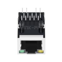 China LPJM17390BGNL 2.5G Base-T Tab up RJ45 Female Connector Yellow/Green Led for sale