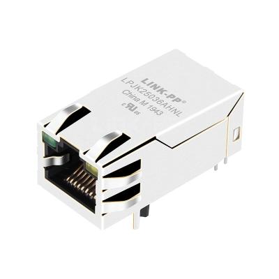 China LPJK25036AHNL 2.5G Base-T RJ45 Connector Integrated Magnetics 1 Port Tab UP for sale