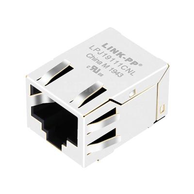 China Pulse J00006NL Compatible LINK-PP LPJ19111CNL 10/100 Base-T Without LED Tab Down SMT industrial ethernet rj45 connector for sale