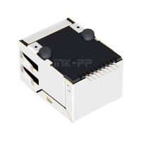 China Pulse J00006NL Compatible LINK-PP LPJ19111CNL 10/100 Base-T Without LED Tab Down SMT industrial ethernet rj45 connector for sale
