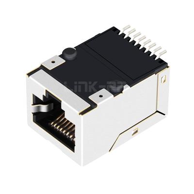 China LPJ19012DNL 10/100 Base-T Tab Up Without LED Single Port SMT RJ45 Connector for sale