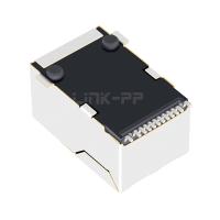 China LINK-PP LPJ3026BBNL 10/100 Base-T  Green/Yellow LED Tab Up SMT Vertical RJ45 Connector for sale