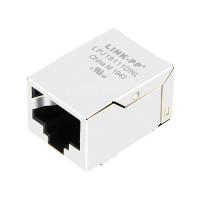 China LPJ19111DNL 10/100 Base-T  Without LED Tab Down SMD RJ45 Female Connector for sale
