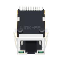 China LPJ19318ACNL 10/100 Base-T Tab Up Green/Green Led SMT Ethernet RJ45 Connector for sale