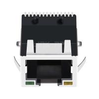 China LPJ19905AGNL 10/100 Base-T Tab Up Yellow/Green Led SMT Rj45 connector With Magnetics for sale
