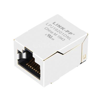 China LPJ19201DNL 10/100 Base-T Tab Up 1x1 Port  SMT RJ45 Connector Without LED for sale