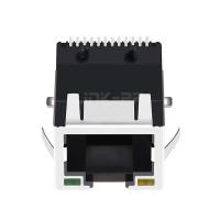 China LPJ19906AGNL 10/100 Base-T Tab Up Yellow/Green Led SMD RJ45 Network Connector for sale