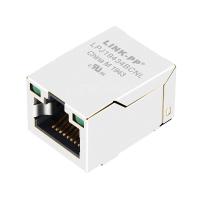 China LPJ19434BCNL SMT RJ45 connector Suppliers China 10/100 Base-T Green/Green LED Tab Up for sale